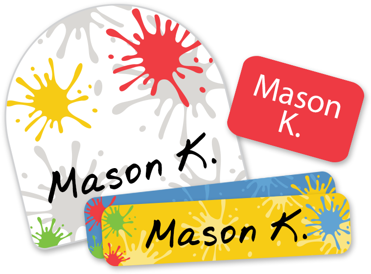 Download Splat Paint Day Camp Labels - Graphics - ClipartKey