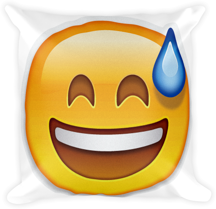 Download Smiling Face With Open Mouth And Cold Sweat , Png Download - 😅 ...