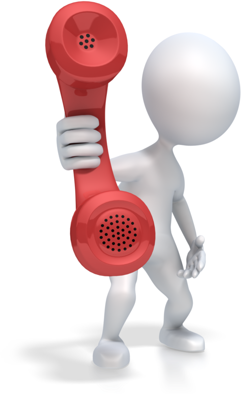 Download Transparent Contact Us Clipart - 3d Stick Man Phone - ClipartKey