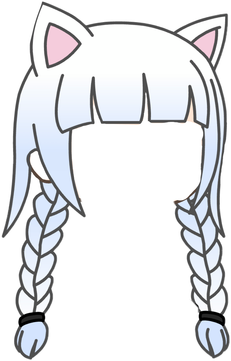 Download #gacha #hair #white #blue #braids #freetoedit - Gacha Life ...