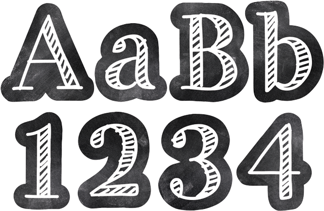 Download Chalk Die Cut Letters For Bulletin Boards - ClipartKey