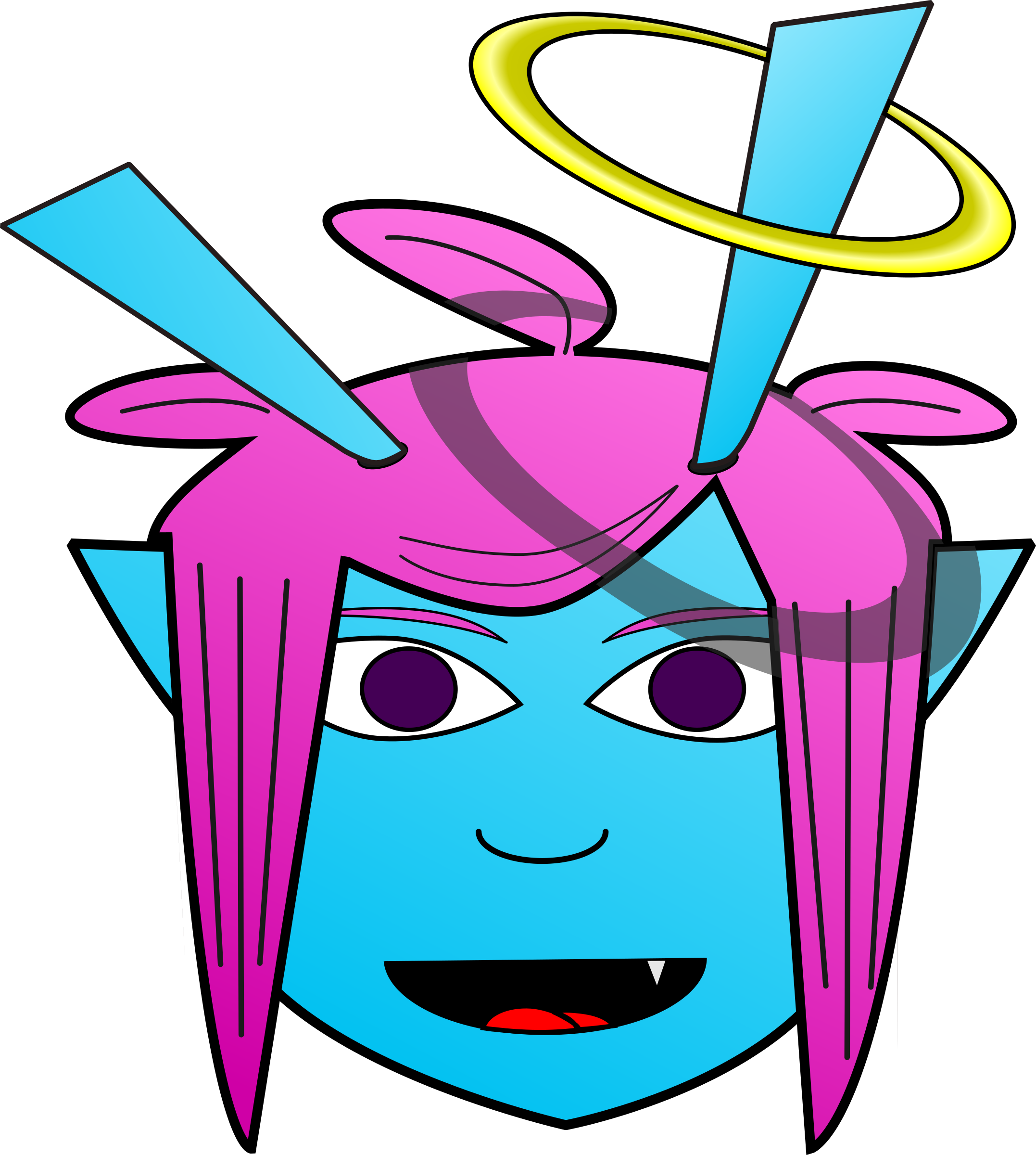 Download Transparent Angelfish Clipart - Hat To Head Alien Logo Png ...