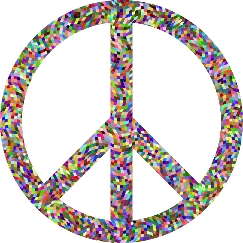 Download Clipart Prismatic Confetti Peace Sign Clipart - Peace ...