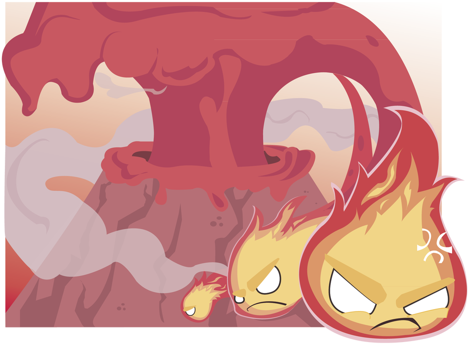 Download Volcano Clipart Angry - Illustration - ClipartKey