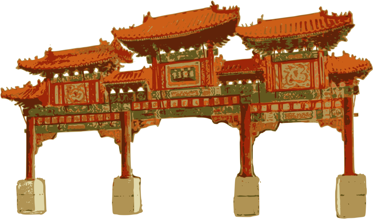 Download Paifang Language Architecture - Chinatown Gate Vector - ClipartKey