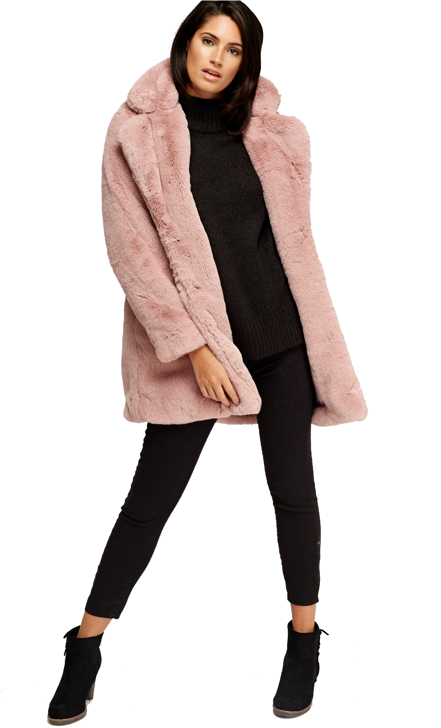 Download Faux Fur Coats Png Clipart - Pink Teddy Bear Coat - ClipartKey