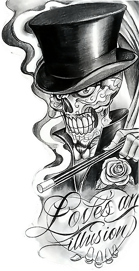 Download Chicano Day Of The Dead Tattoo Drawings - ClipartKey