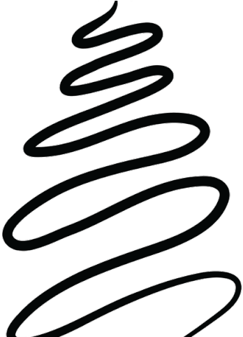 Download Party Clipart Swirl - Christmas Tree Line Png - ClipartKey