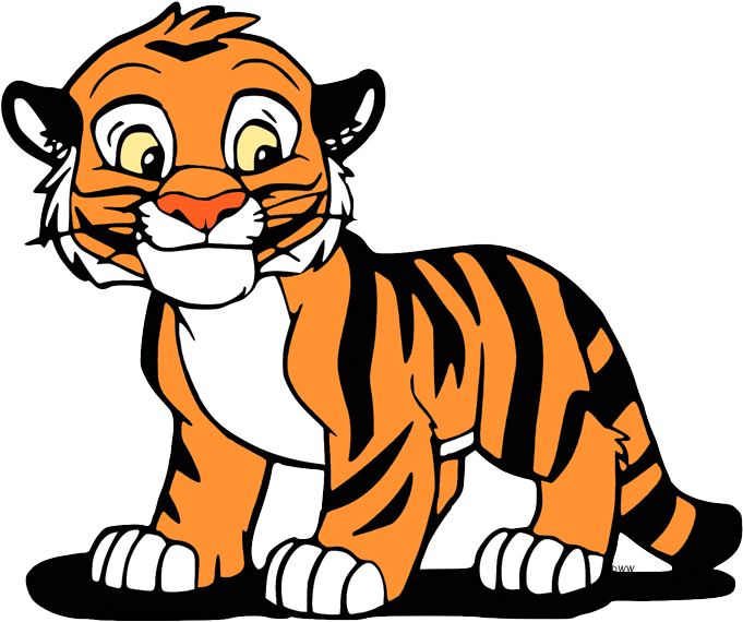 Download Back To Aladdin Clip Art Menu - Drawing Cute Tigers Cartoon ...