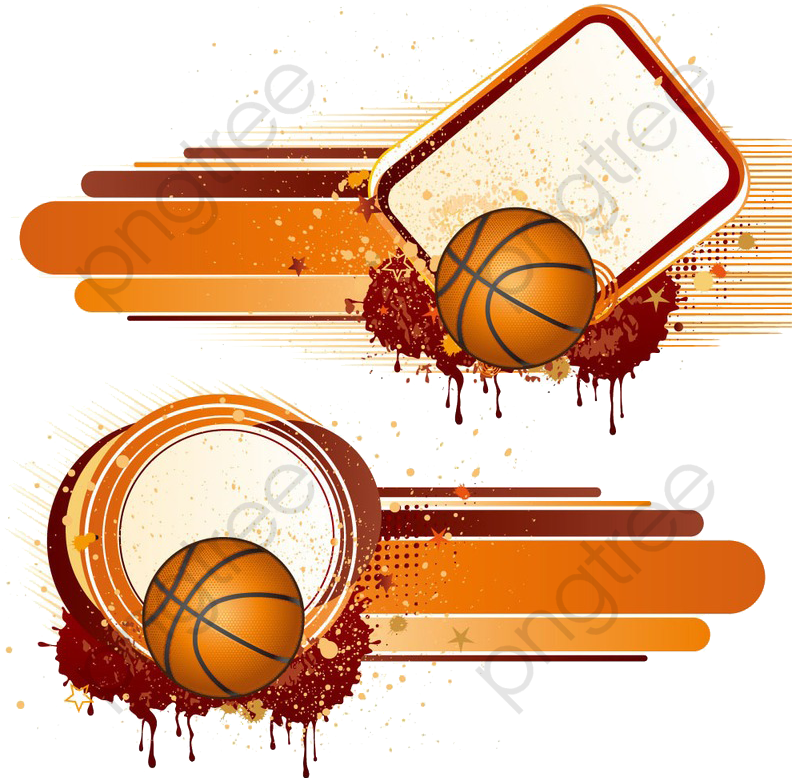 Download Basketball Clipart Border - Basketball Vector Template ...