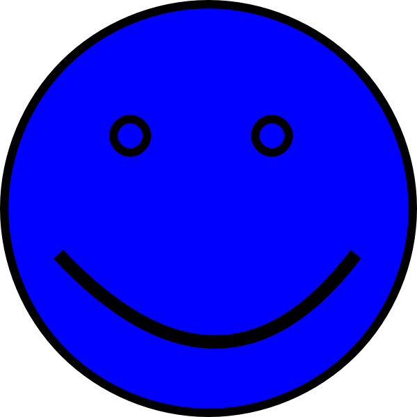 Download Blue Face Svg Clip Arts - Smiley - ClipartKey