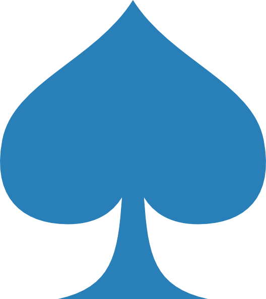 Download Blue Spade Svg Clip Arts - Card Suits Spade - ClipartKey