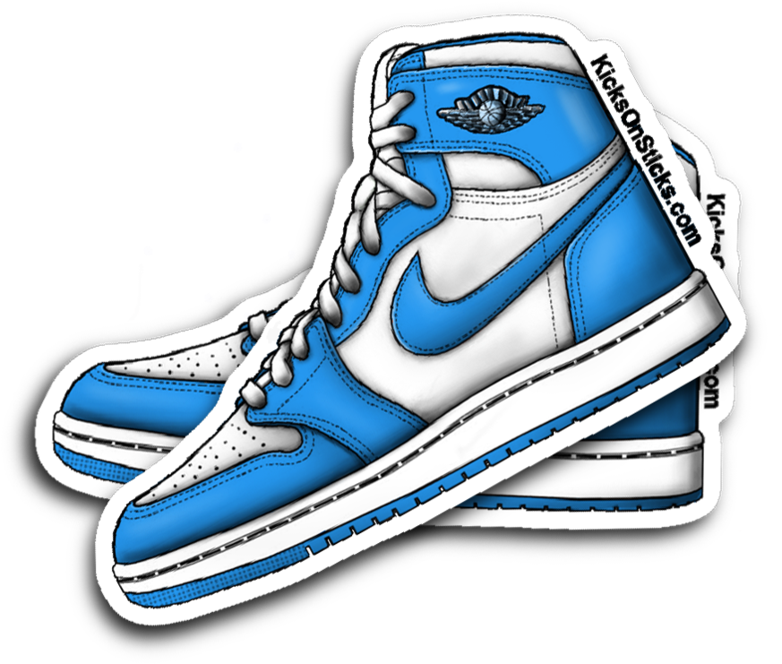 Download Blue Jordan 1 Sticker - ClipartKey