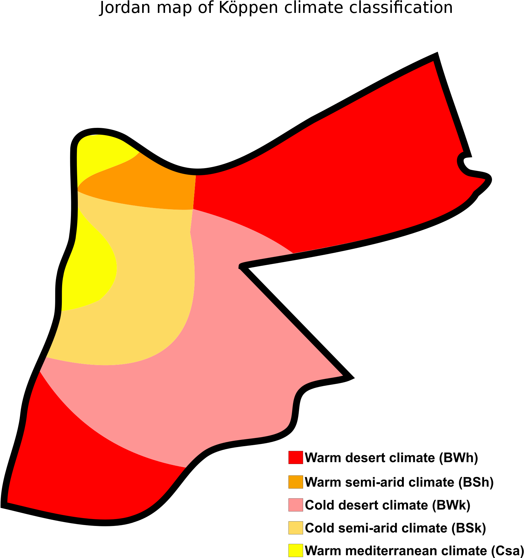 Download A Köppen Climate Classification Map Of Jordan - Climate Map Of ...