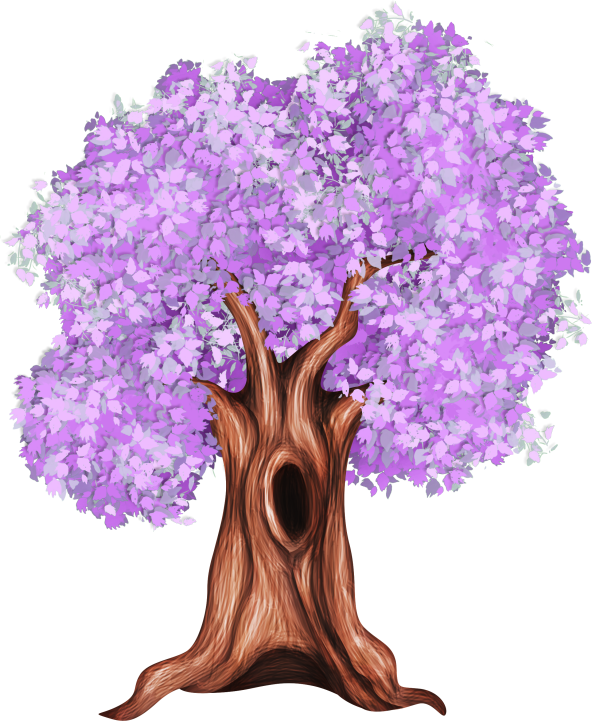 Download Purple Tree Drawing - ClipartKey