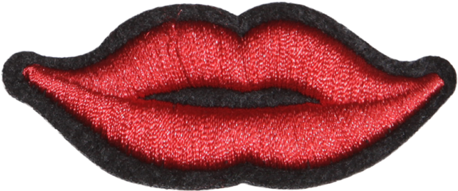 Download 3d Red Lips Embroidery Patch For Shirts - Illustration - ClipartKey