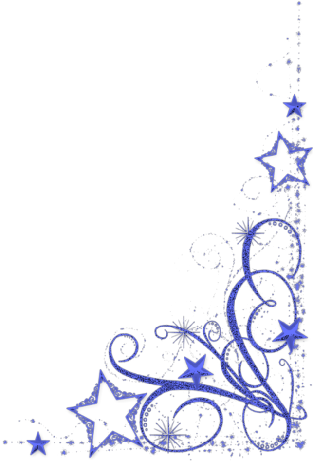 Download Transparent Star Border Png - Blue Glitter Star Border ...