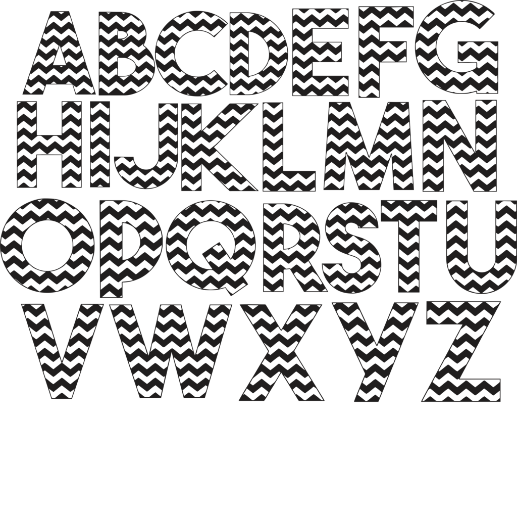 Download Chevron Letters - ClipartKey