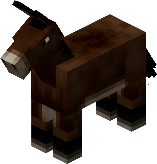 Download Clip Art Minecraft Mule - Minecraft Donkey - ClipartKey
