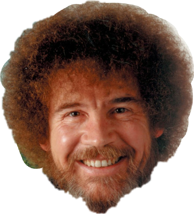 Download Bob Ross Face Png - Rob Ross - ClipartKey