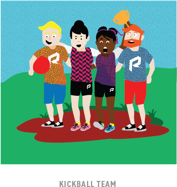 Download Kickball Team - Cartoon - ClipartKey