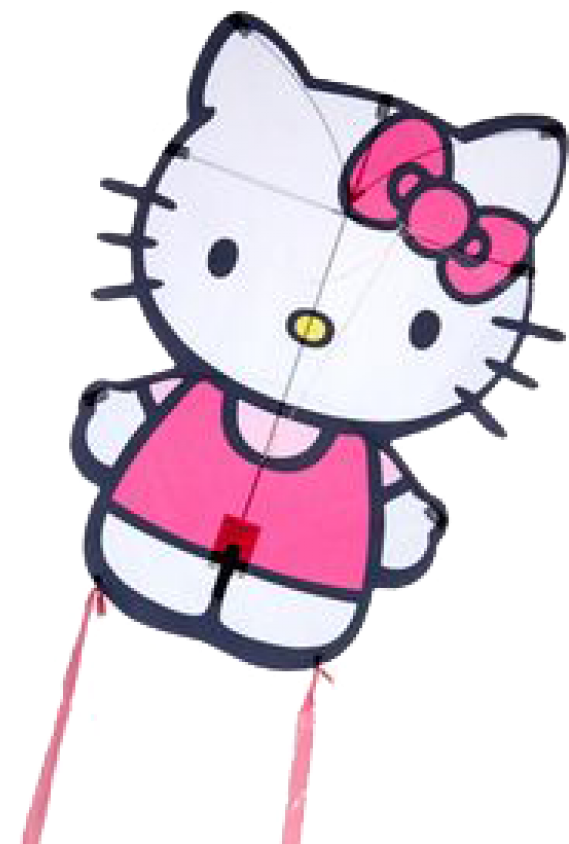 Download Image Of Hello Kitty Kite - Hello Kitty Looking Up - ClipartKey