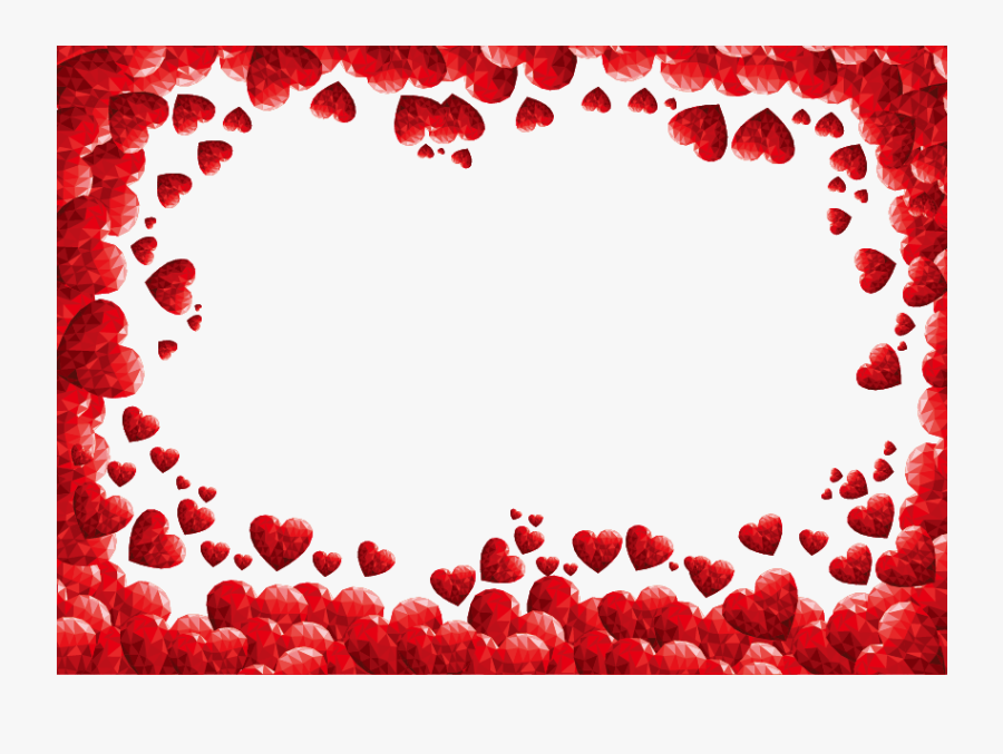 Valentines Day Heart Clip Art - Valentines Day Border Png , Free ...