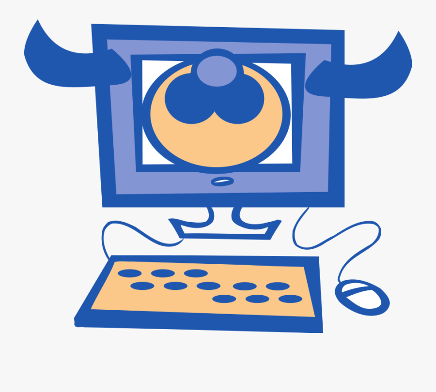 Blue Computer Clip Art , Free Transparent Clipart - Clipartkey
