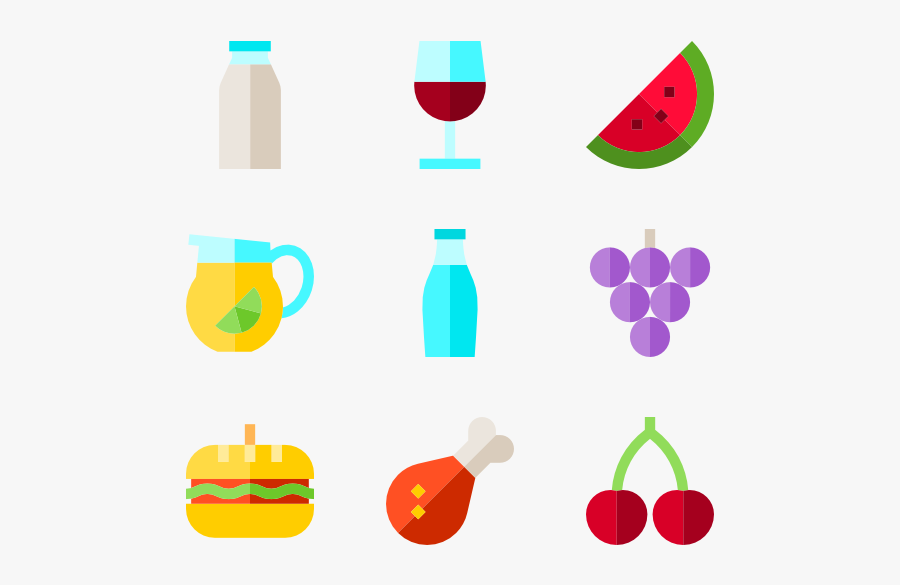 Food And Restaurant Set - Vector Icon Food Png , Free Transparent ...