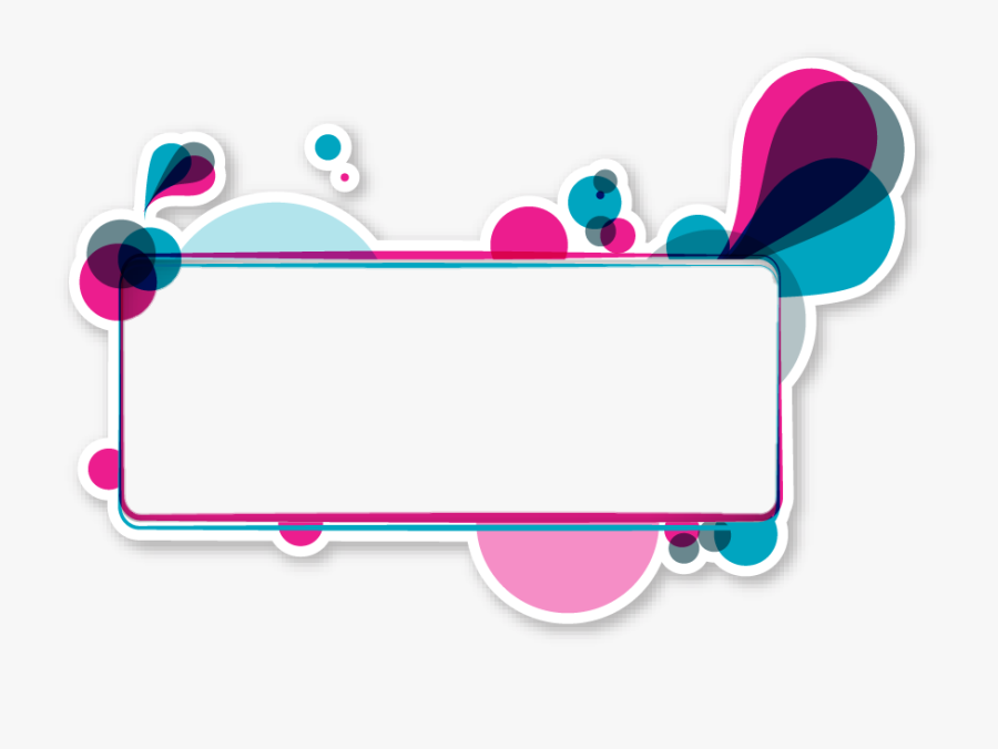 Colorful Bubbles Border Clipart Png Download Text Box Border Design