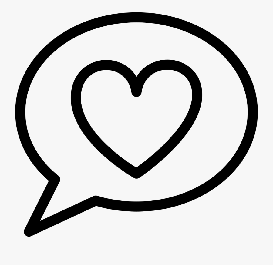 Printable Thought Bubbles - Chat Bubble With Heart , Free Transparent ...