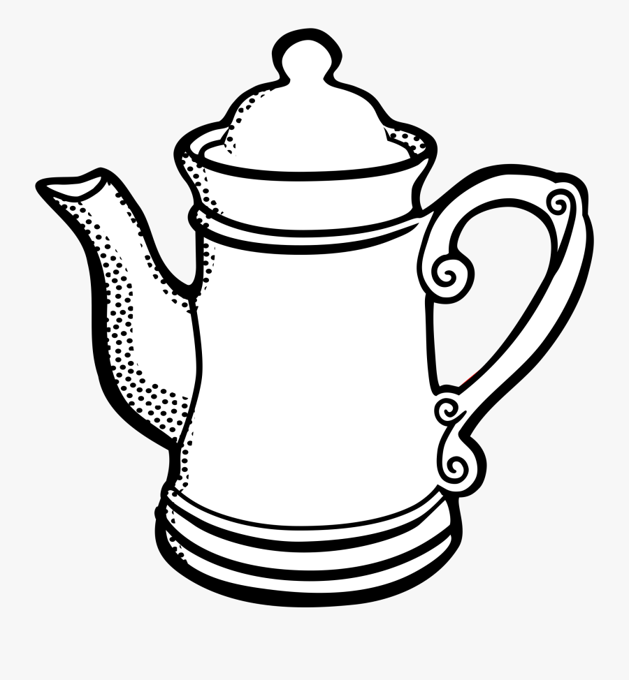 Vector Cafe Line Drawing Transparent Png Clipart Free - Kaffeekanne ...