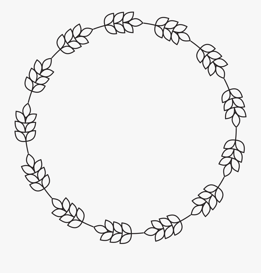 Free Clipart Of A Round Border Of Barley - Circle Border No Background ...