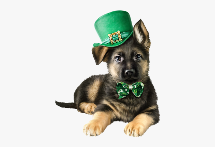 Puppies St Patrick's Day German Shepherd , Free Transparent Clipart ...