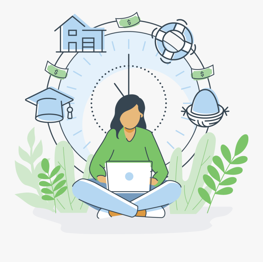 Financial Wellness At Every Life Stage - Sitting , Free Transparent ...