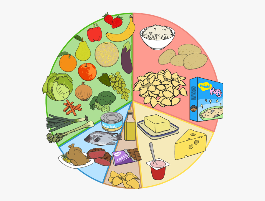 Balanced Diet Eating And Drinking Different Foods To - Clipart Balanced ...