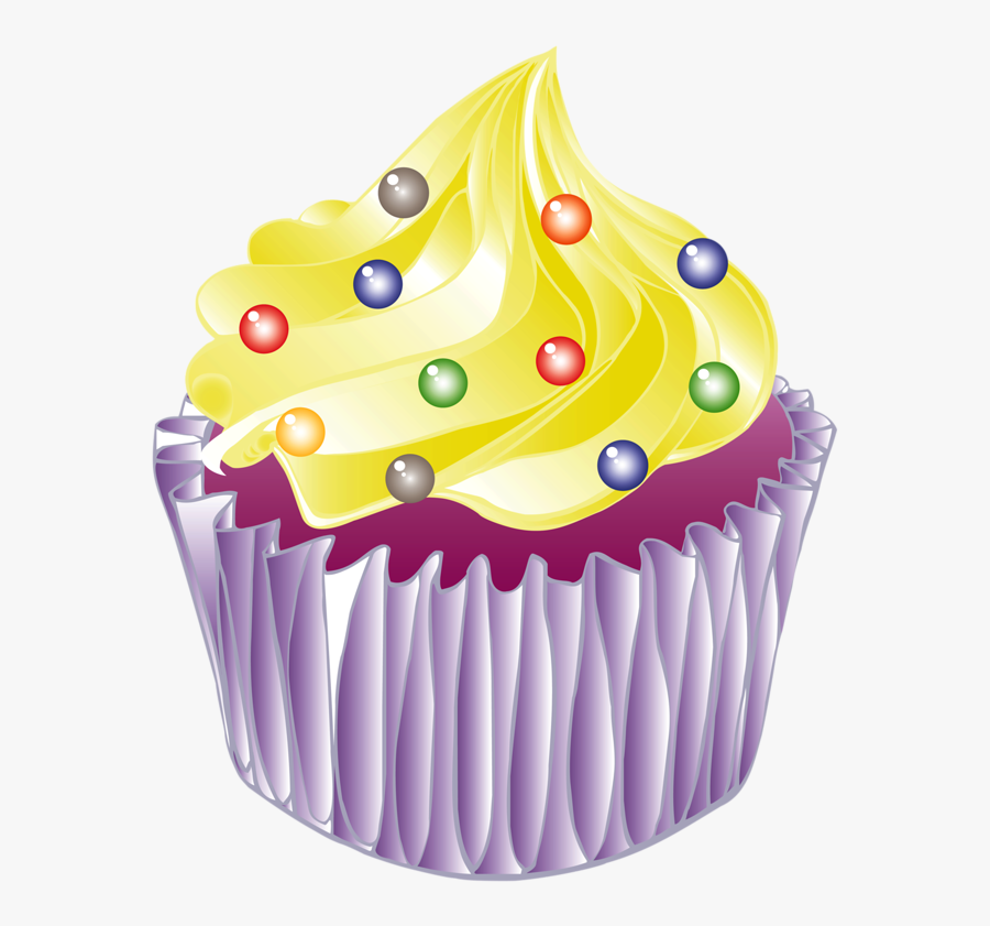 Transparent Cupcake Clipart - Yellow Cupcake Clip Art , Free ...