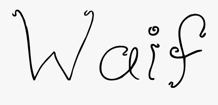 Clip Art Waif Fonts R Us - Line Art , Free Transparent Clipart - ClipartKey