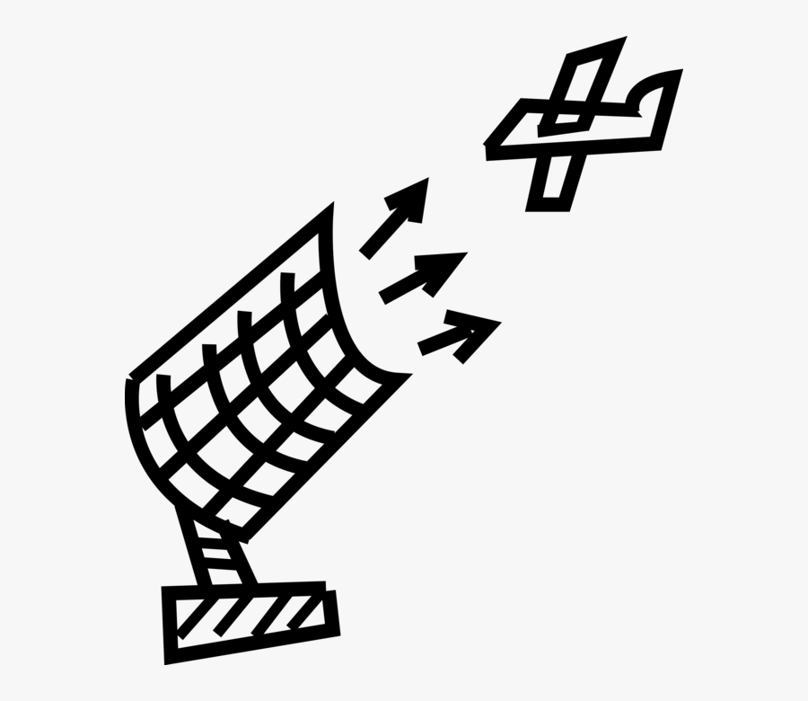 Vector Illustration Of Airport Radar Object Detection - Radar Line Art ...