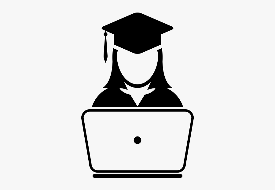 Female On Computer Icon , Free Transparent Clipart - ClipartKey