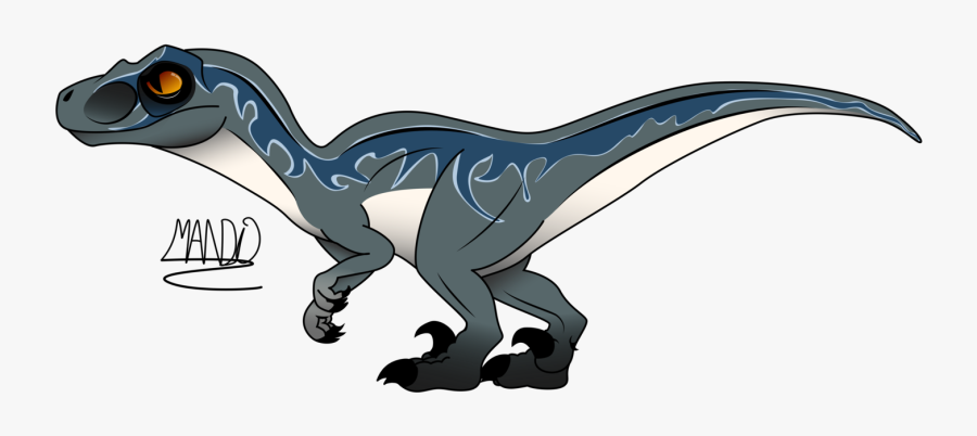 Velociraptor Blue Painting , Free Transparent Clipart - ClipartKey