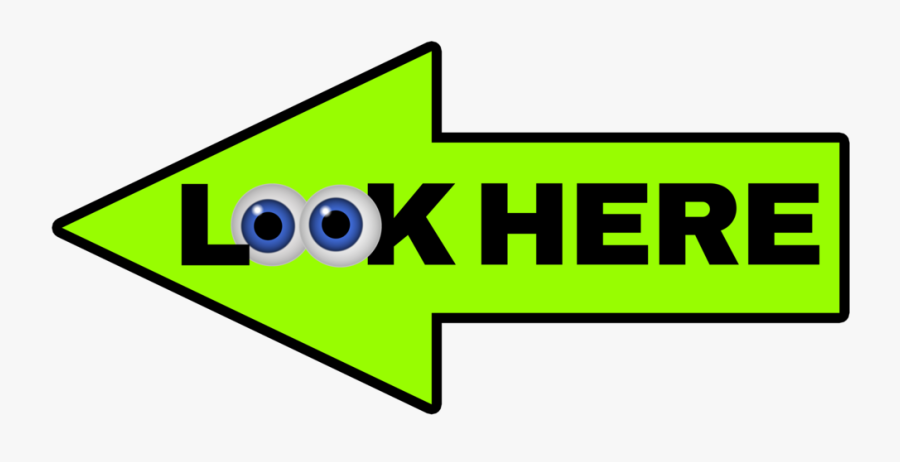Colored "look Here - Look Here With Arrow , Free Transparent Clipart ...