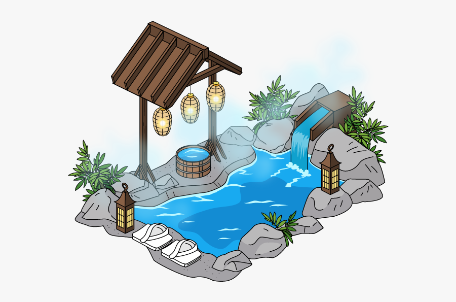 Fg Decoration Onsenjapanesehotspring - Cartoon Hot Springs Clipart ...