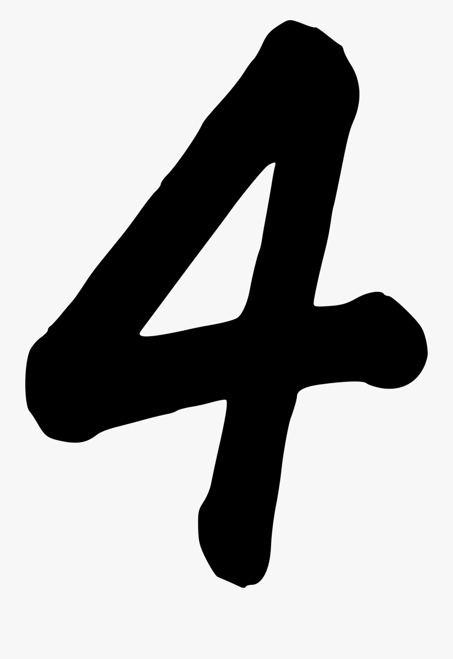 Transparent Number 4 Black , Free Transparent Clipart - ClipartKey