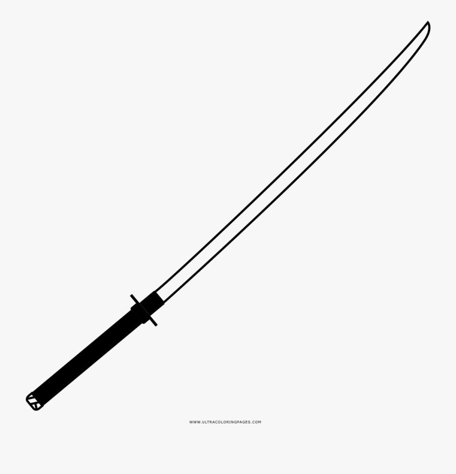 Katana Coloring Page - Pool Cue Clip Art , Free Transparent Clipart ...