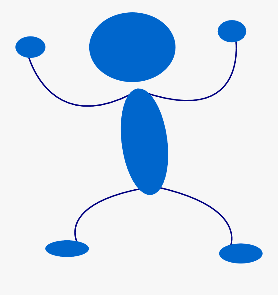 Blue Stickman Transparent Background , Free Transparent Clipart ...
