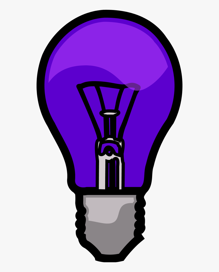 Light Bulb Clipart Purple - Light Bulb Cute Vector Png , Free ...