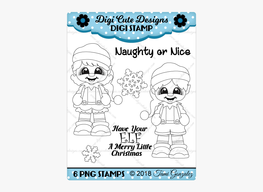 Elf Cuties Digi Stamp-christmas, Elf, Elves - Candy Corn , Free ...
