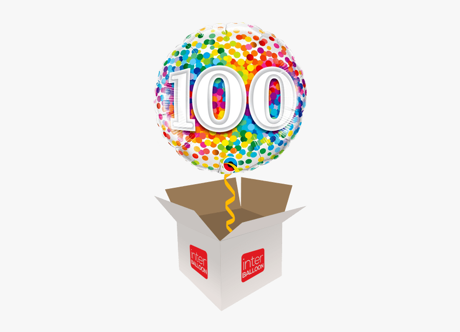 100 Rainbow Confetti - 100 Balloon , Free Transparent Clipart - ClipartKey