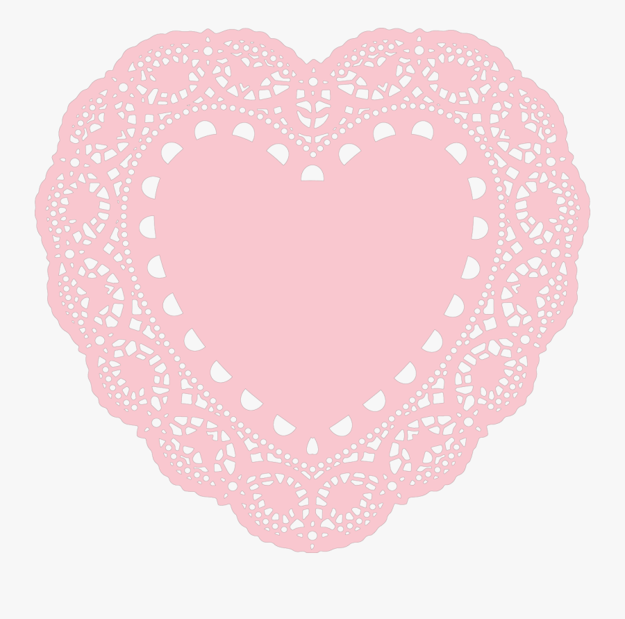 Transparent Lace Doily Clipart - Heart Doily Transparent , Free ...